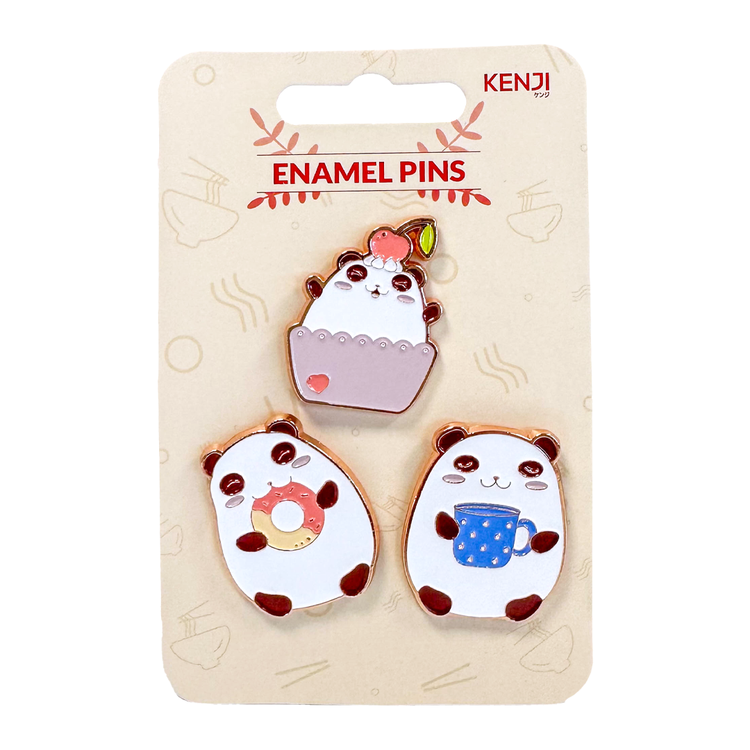 Metal Pin Badge 3pcs -Party Panda – KENJI
