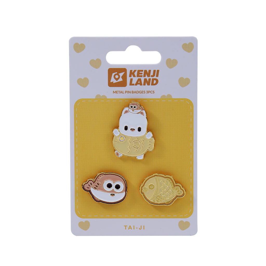 Metal Pin Badges 3pcs - Kland Tai - Ji – KENJI