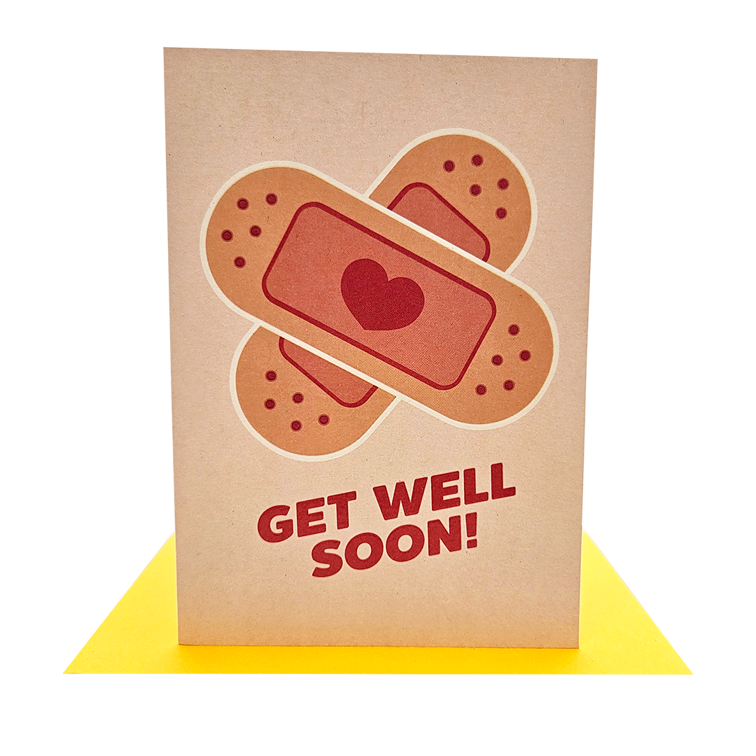 Ube Greeting Card- Get Well Heart Plaster – KENJI
