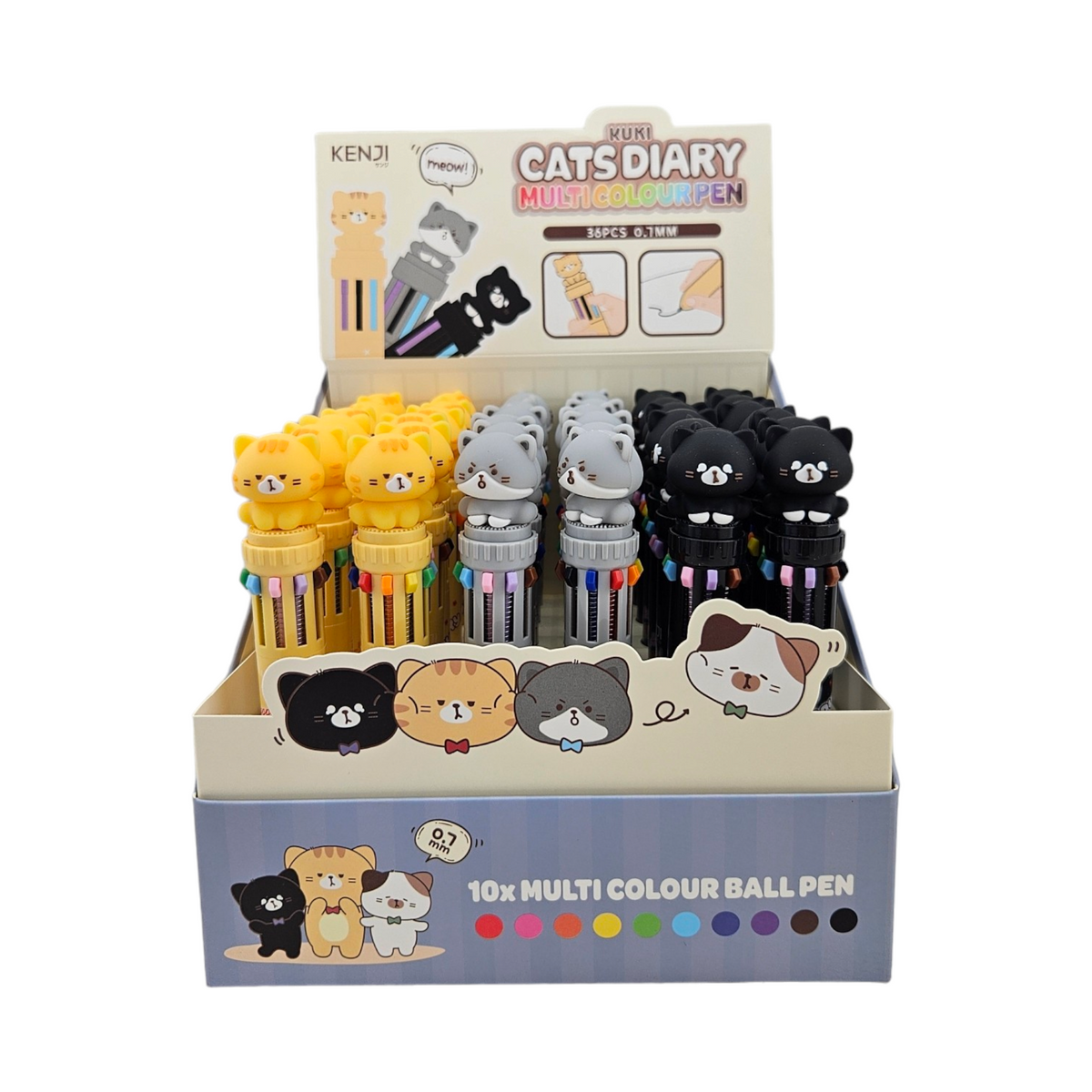 Kuki Cats Diary Multi Colour Pen – KENJI
