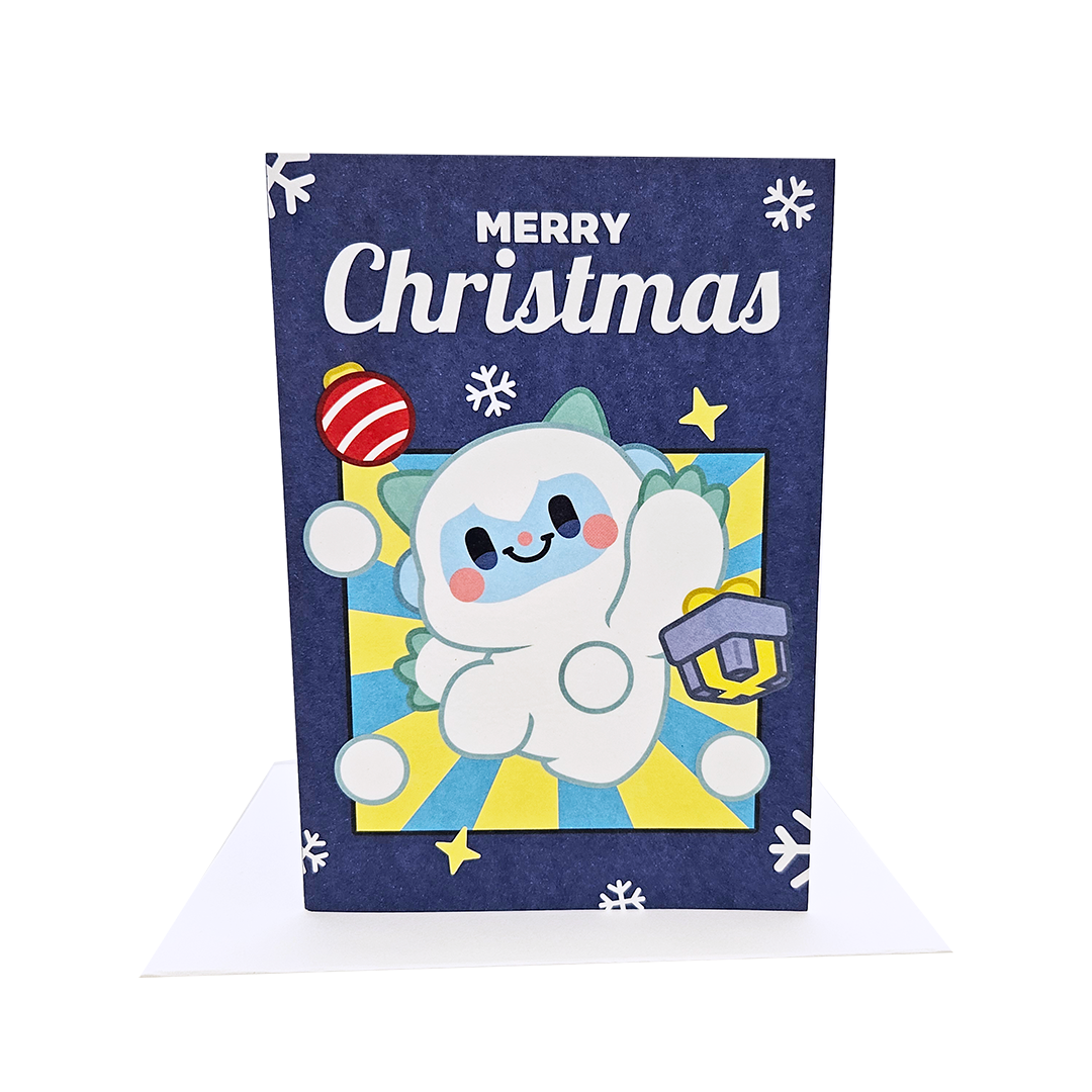 Ube Greeting Card - Christmas Blip on Blue – KENJI