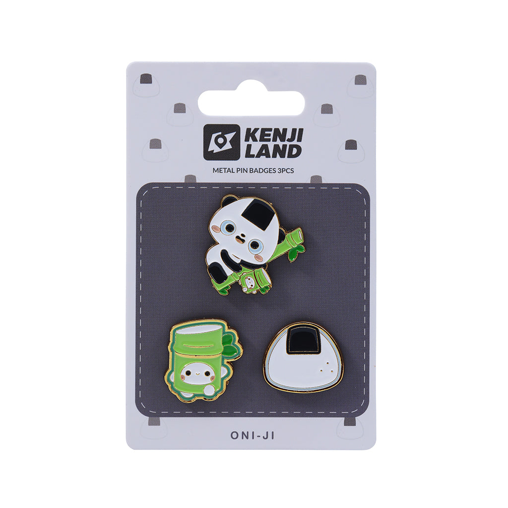 Metal Pin Badges 3pcs - Kland Oni - Ji – KENJI